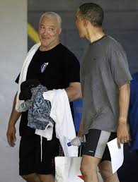 Obama and Eric Whitaker (file)